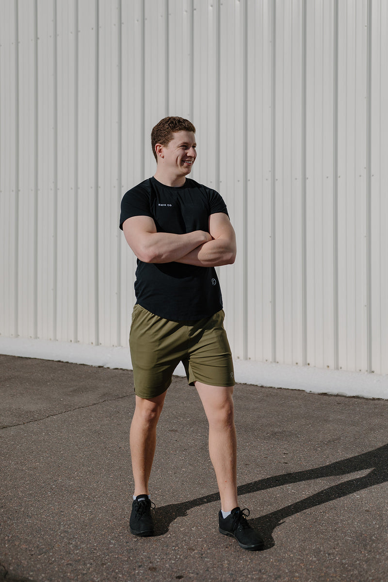Mens OLIVE shorts – Kwik.co